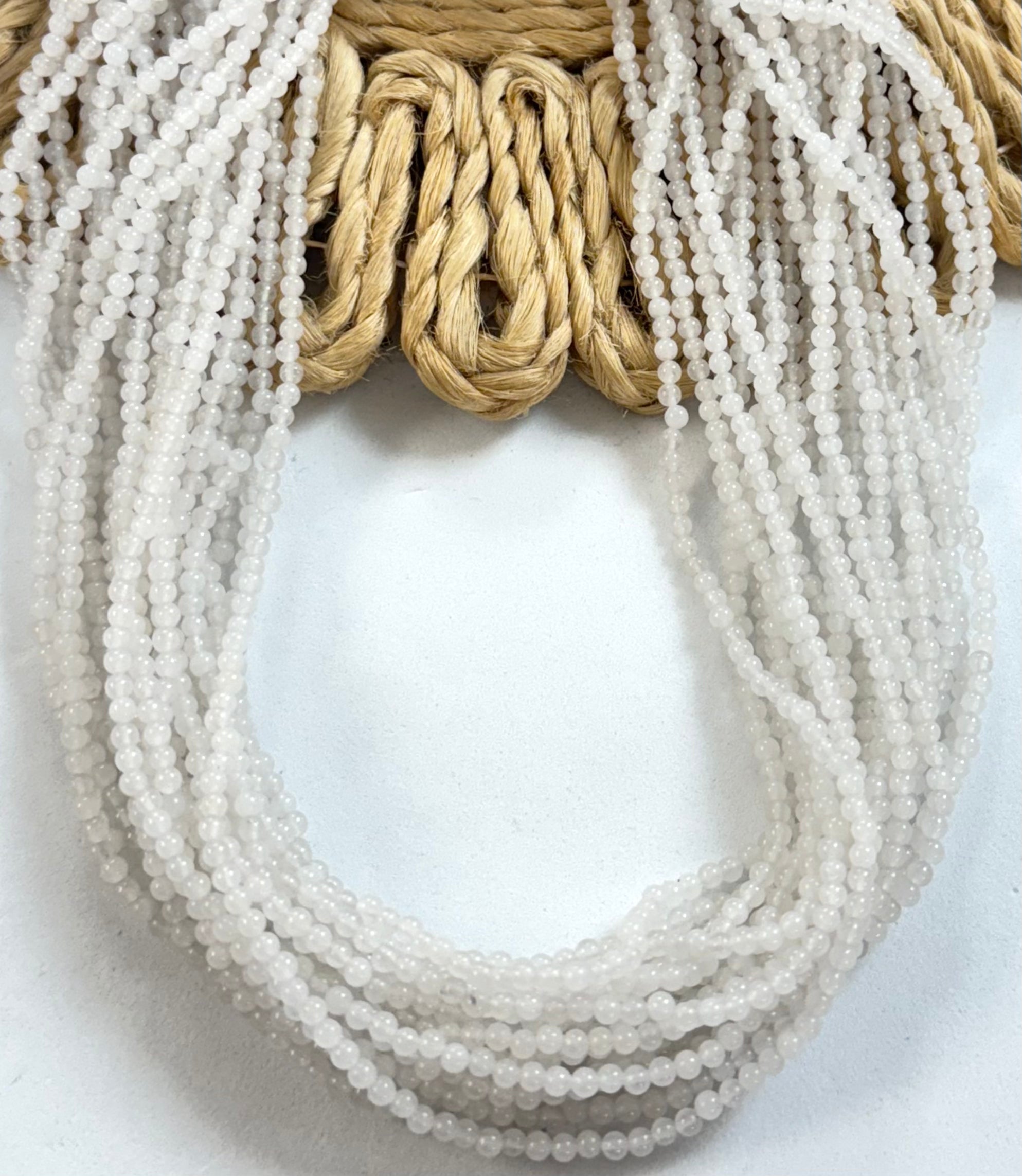 2mm White Translucent Jade – BisuarteBeads